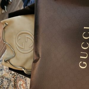 Gucci | Bags | Gucci Tan Leather Shoulder Bag Authentic | Poshmark